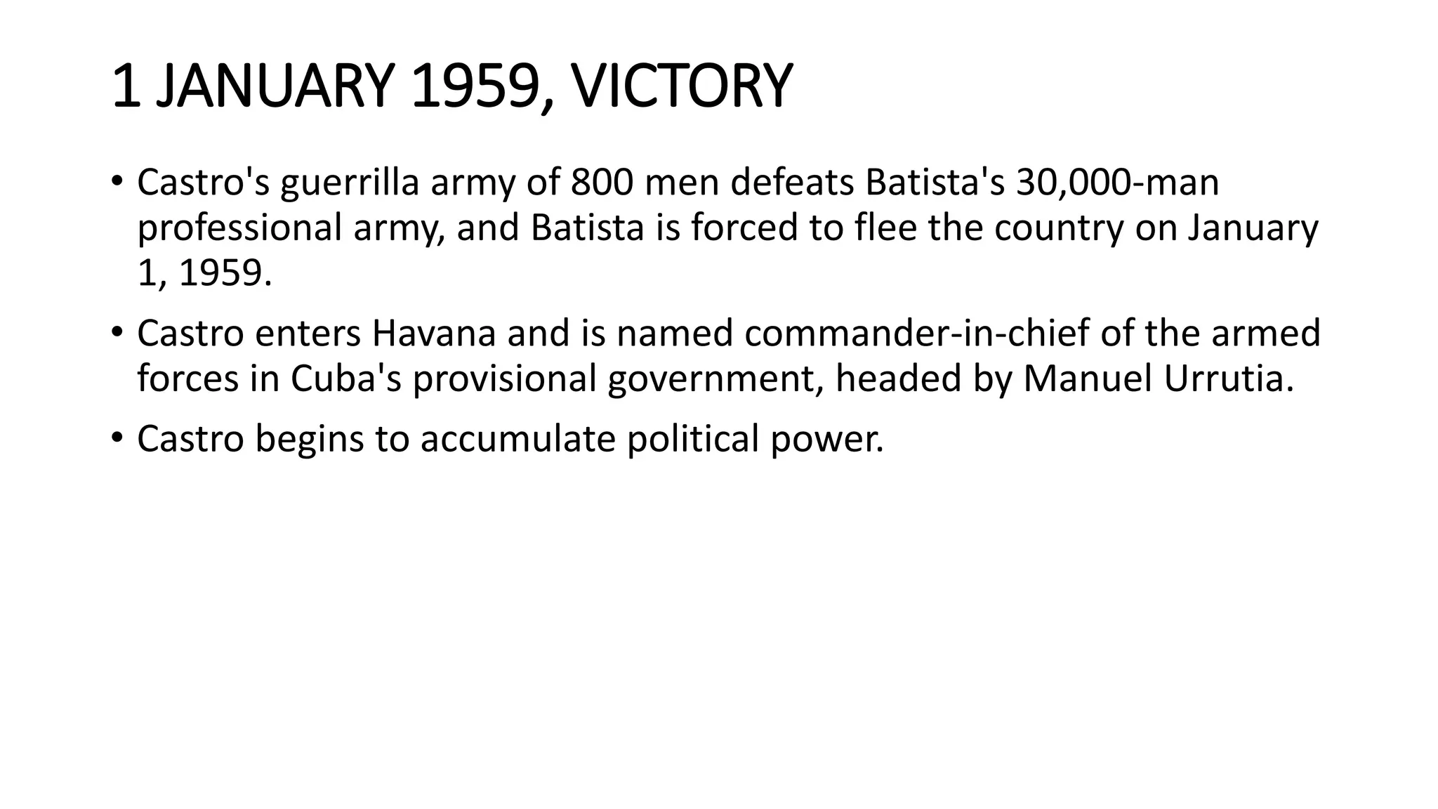 HISTORY YEAR 9 - FIDEL CASTRO | PPTX