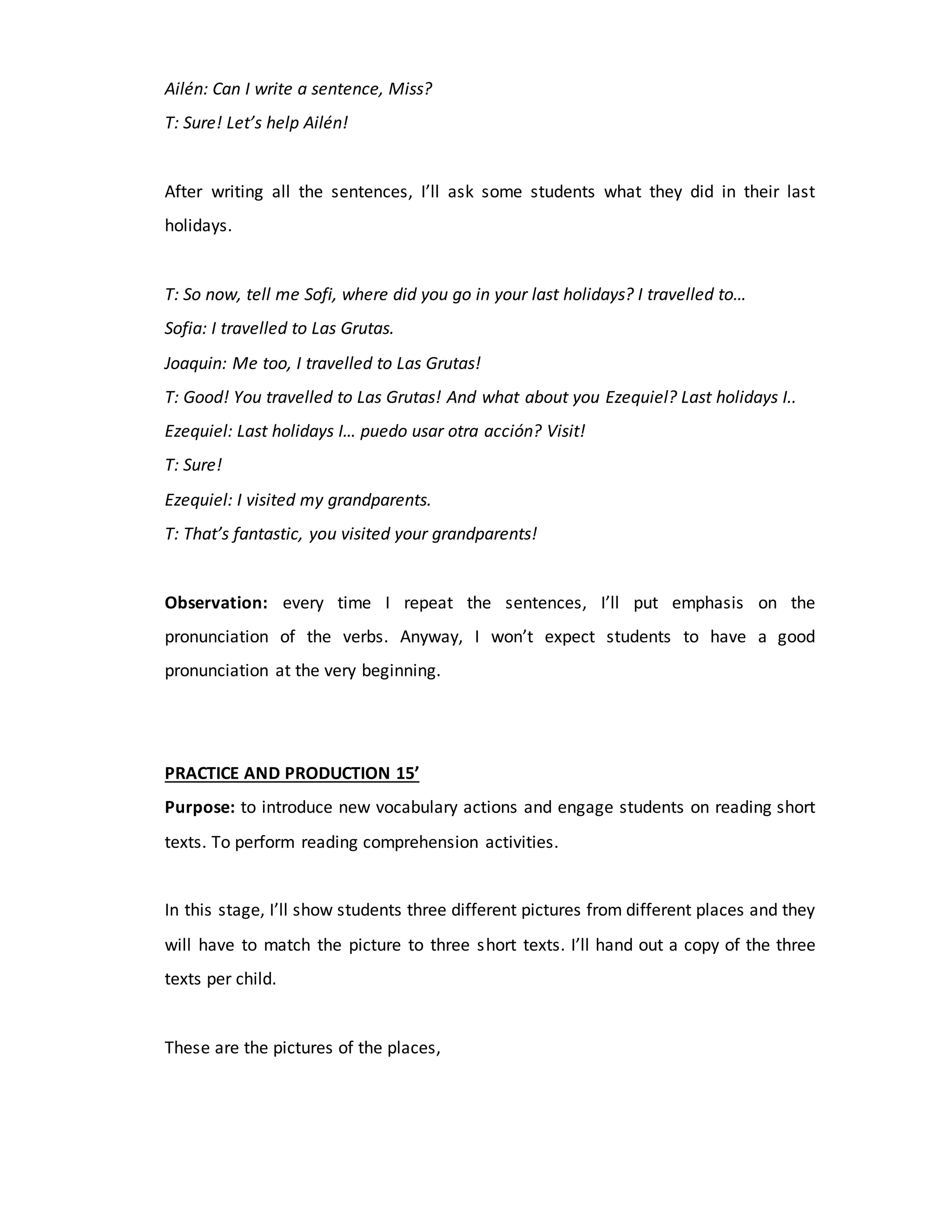 Mock lesson plans for Primary Level | DOCX