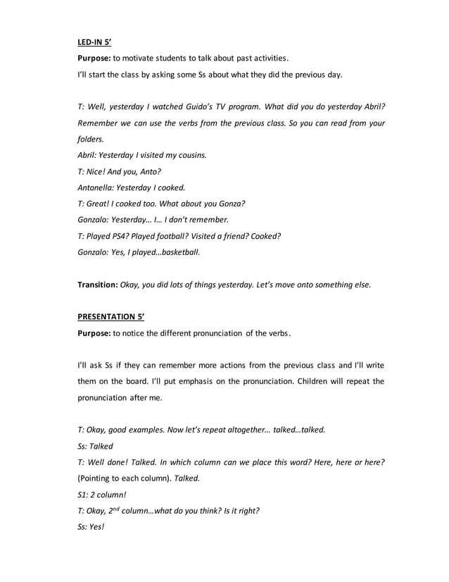 Mock lesson plans for Primary Level | DOCX | Homework and Study | Education