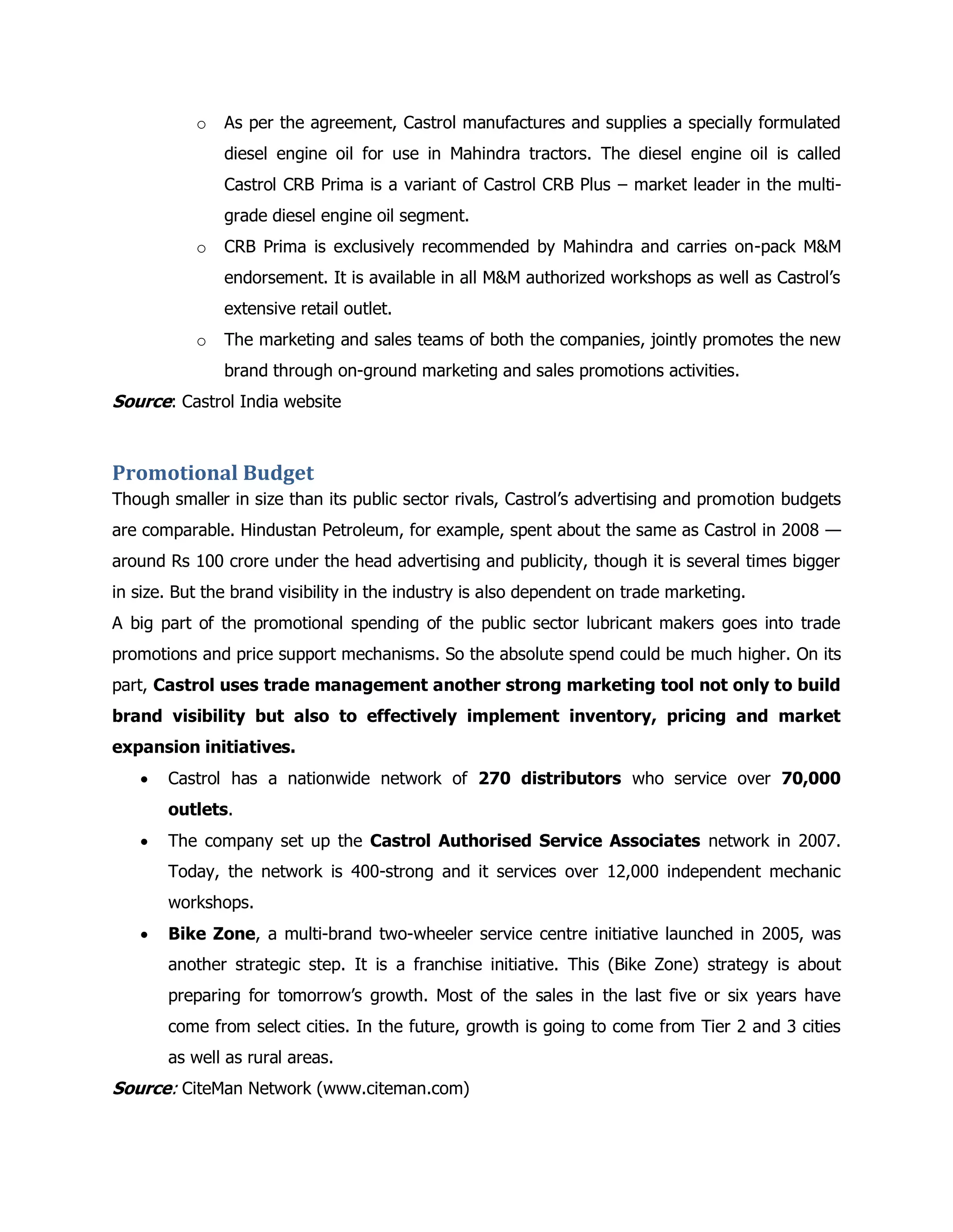 Castrol sales & distribution mgmt | PDF