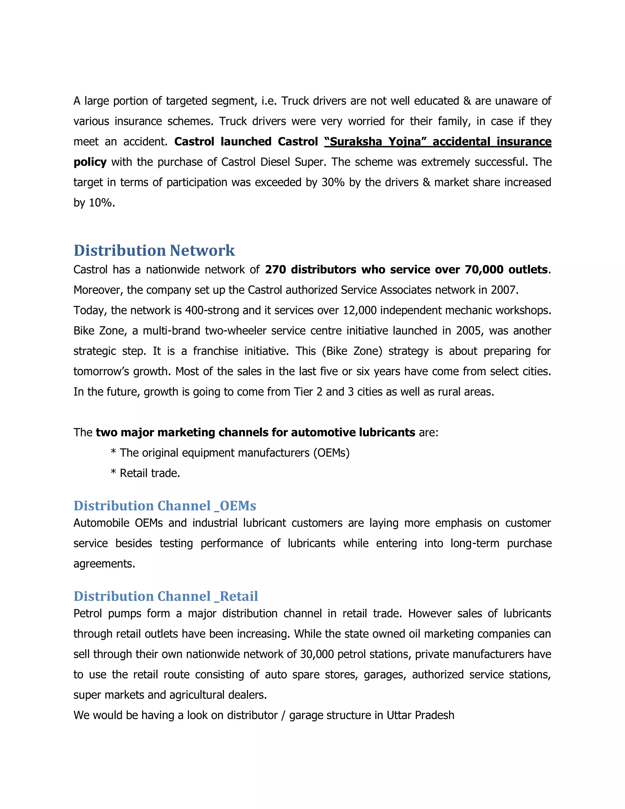 Castrol sales & distribution mgmt | PDF