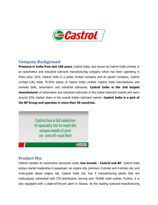 Castrol sales & distribution mgmt | PDF