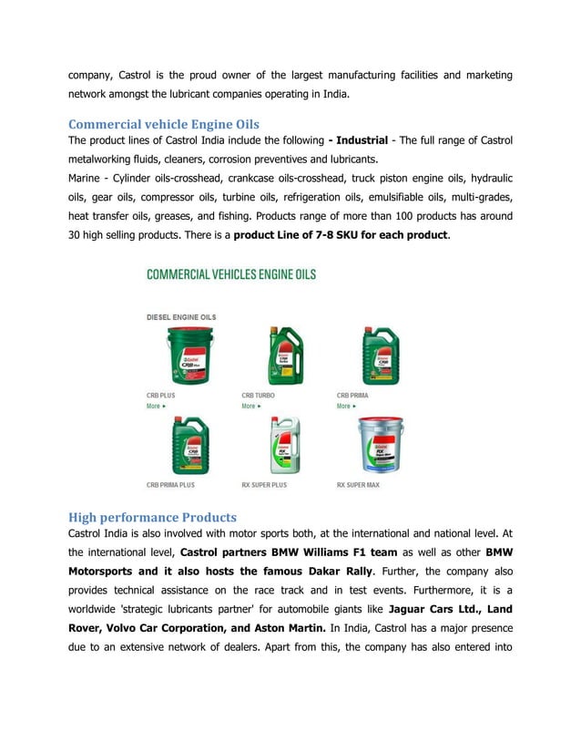 Castrol sales & distribution mgmt | PDF
