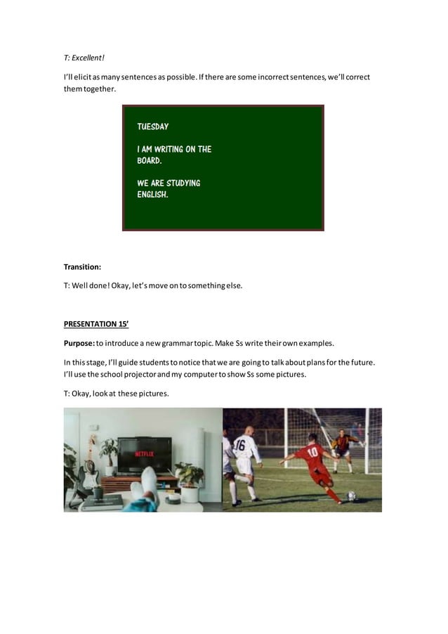 Mock lesson plans - Secondary level | PDF