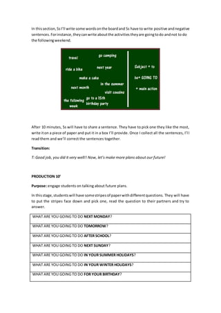 Mock lesson plans - Secondary level | DOC