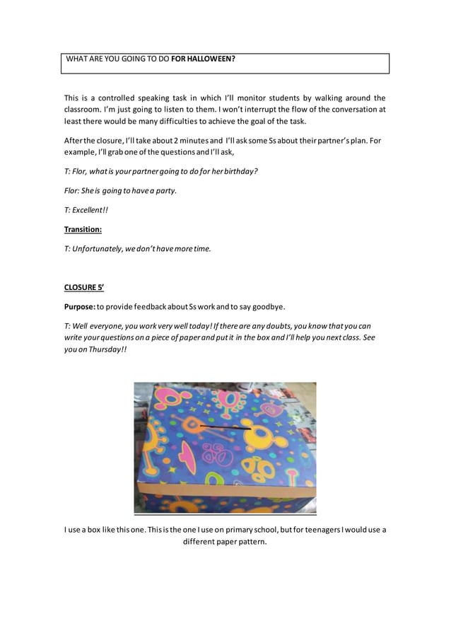 Mock lesson plans - Secondary level | PDF