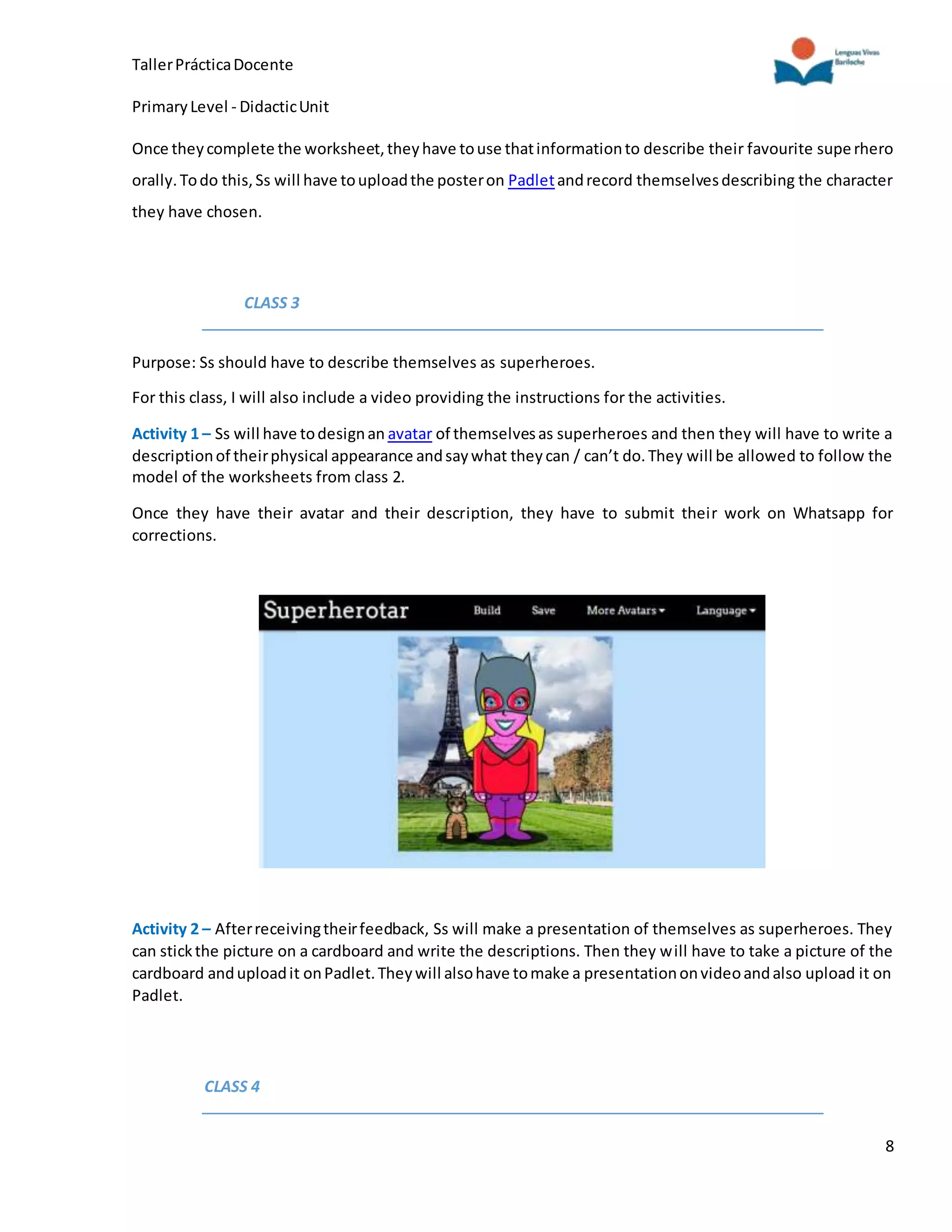 Didactic unit - Primary level | DOCX