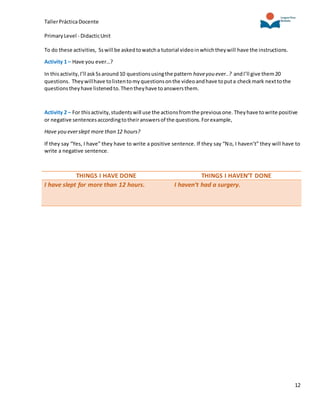 Mock didactic unit - Secondary level | PDF