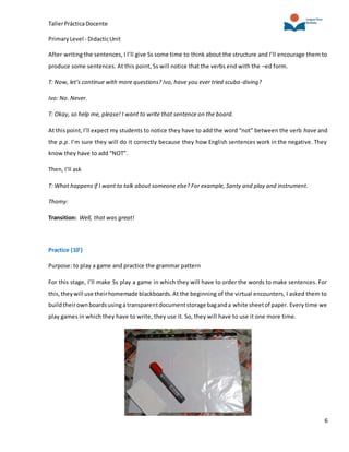 Mock didactic unit - Secondary level | PDF