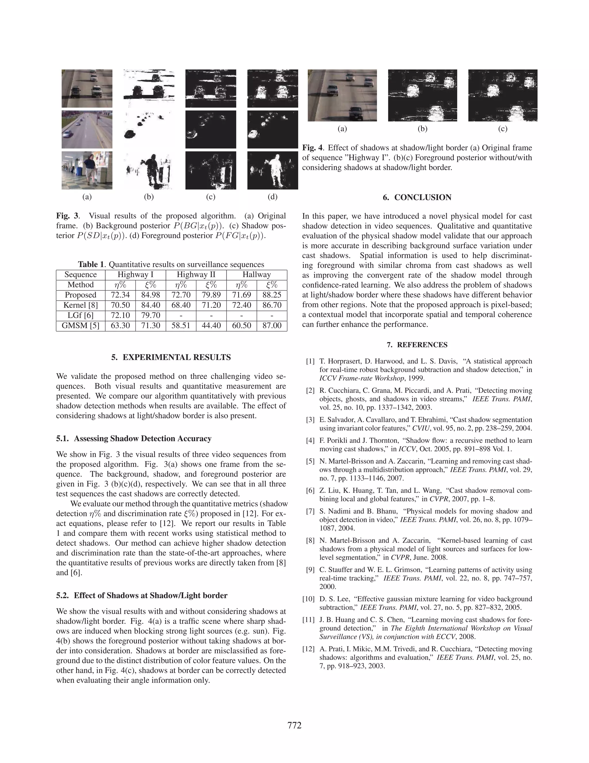A Physical Approach to Moving Cast Shadow Detection (ICASSP 2009) | PDF