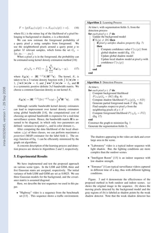Learning Moving Cast Shadows for Foreground Detection (VS 2008) | PDF
