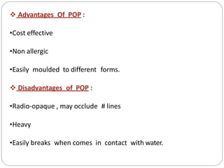 POP PLASTER AND CAST TECHNIQUES | PPTX