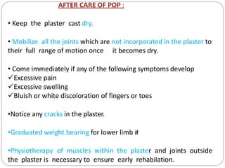 POP PLASTER AND CAST TECHNIQUES | PPTX
