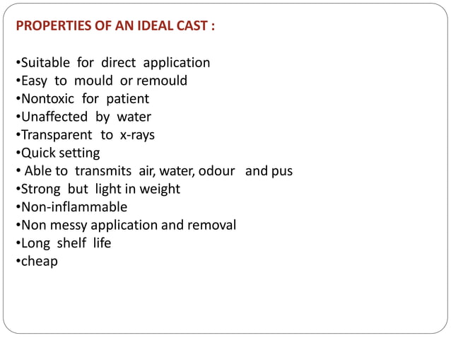 POP PLASTER AND CAST TECHNIQUES | PPTX | First Aid | Injuries
