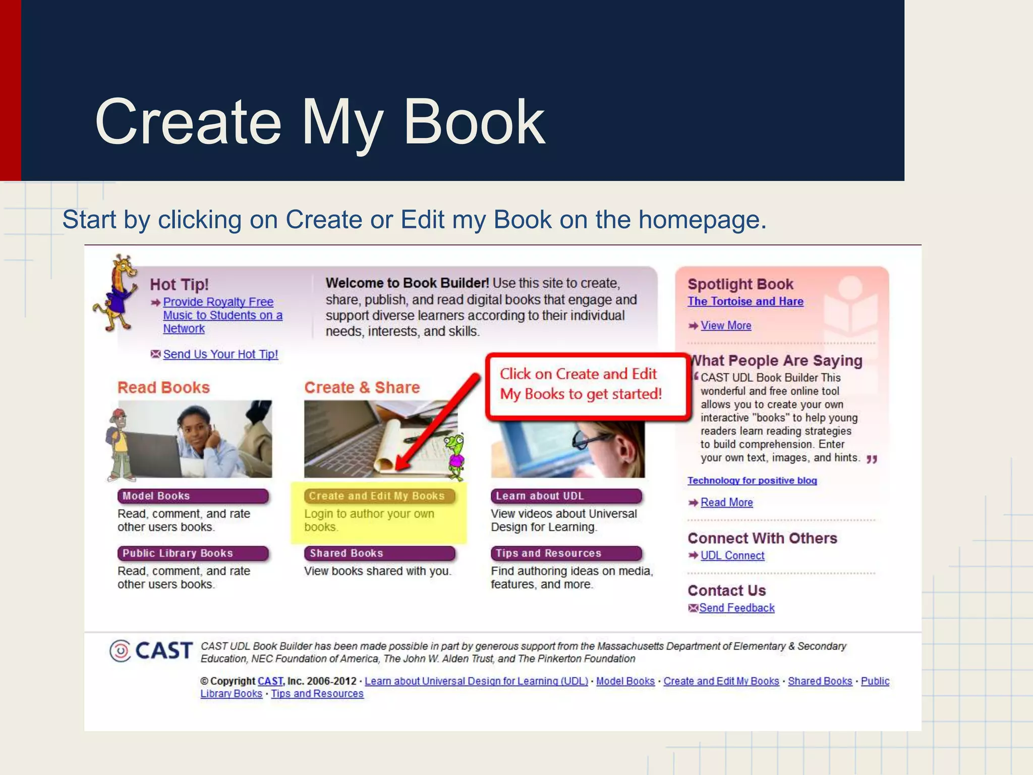 Cast udl book builder | PPTX