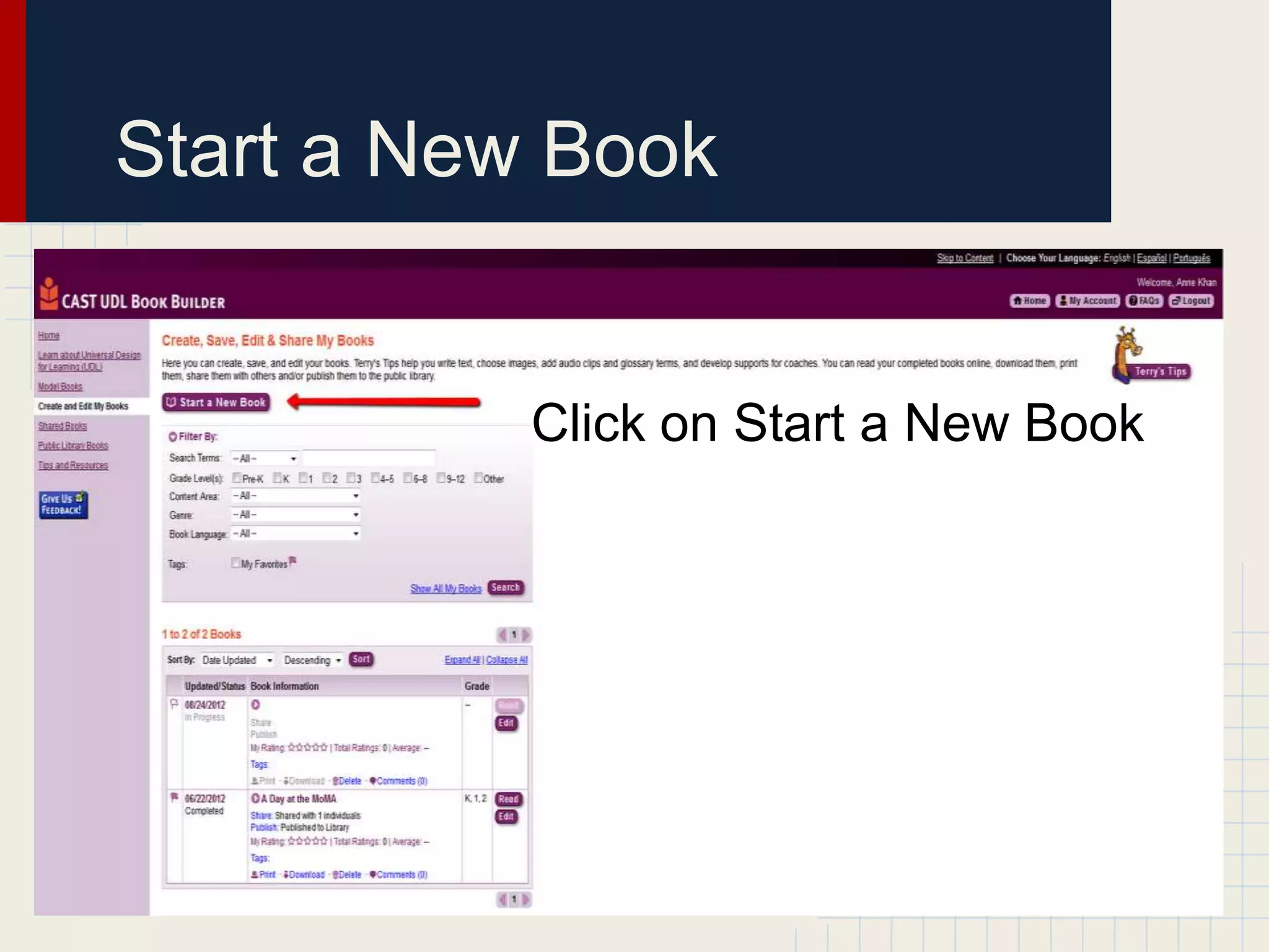 Cast udl book builder | PPTX