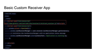 Cast your app to the big screen: Google Cast Android API | PPT