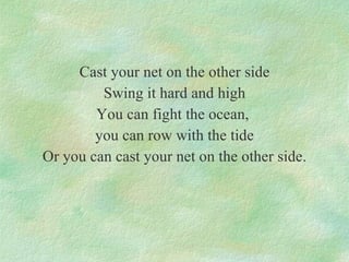 Cast your net all copy | PPS