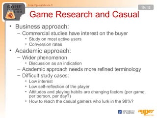 Casual Games Discusssion | PPT