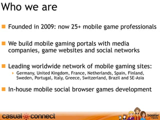 Distribution and development of mobile social browser games | PPTX