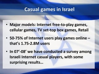 Casual Games in Israel | PPT