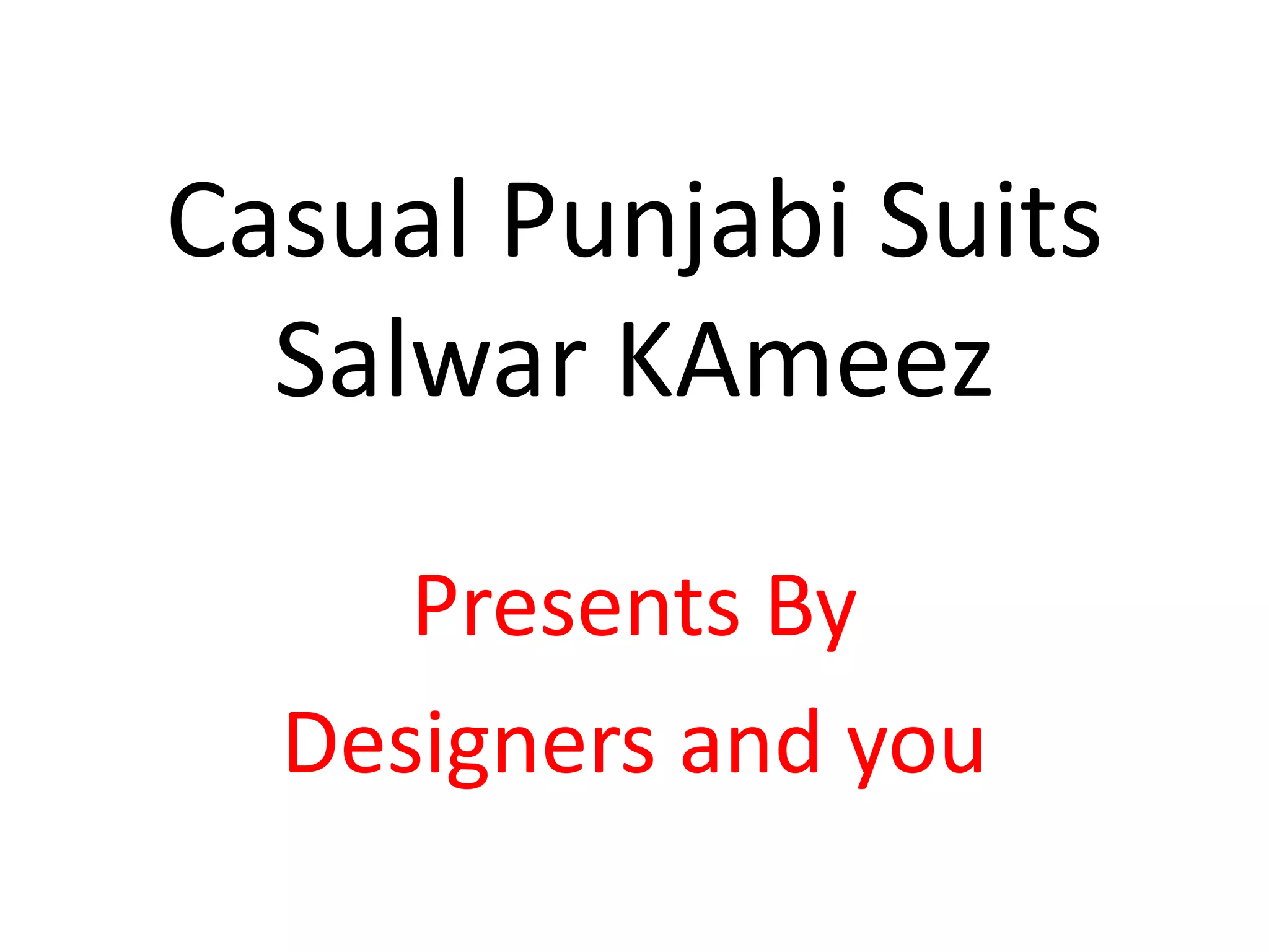 Punjabi Suits Online: Punjabi Dresses Salwar Kameez Designs with ...