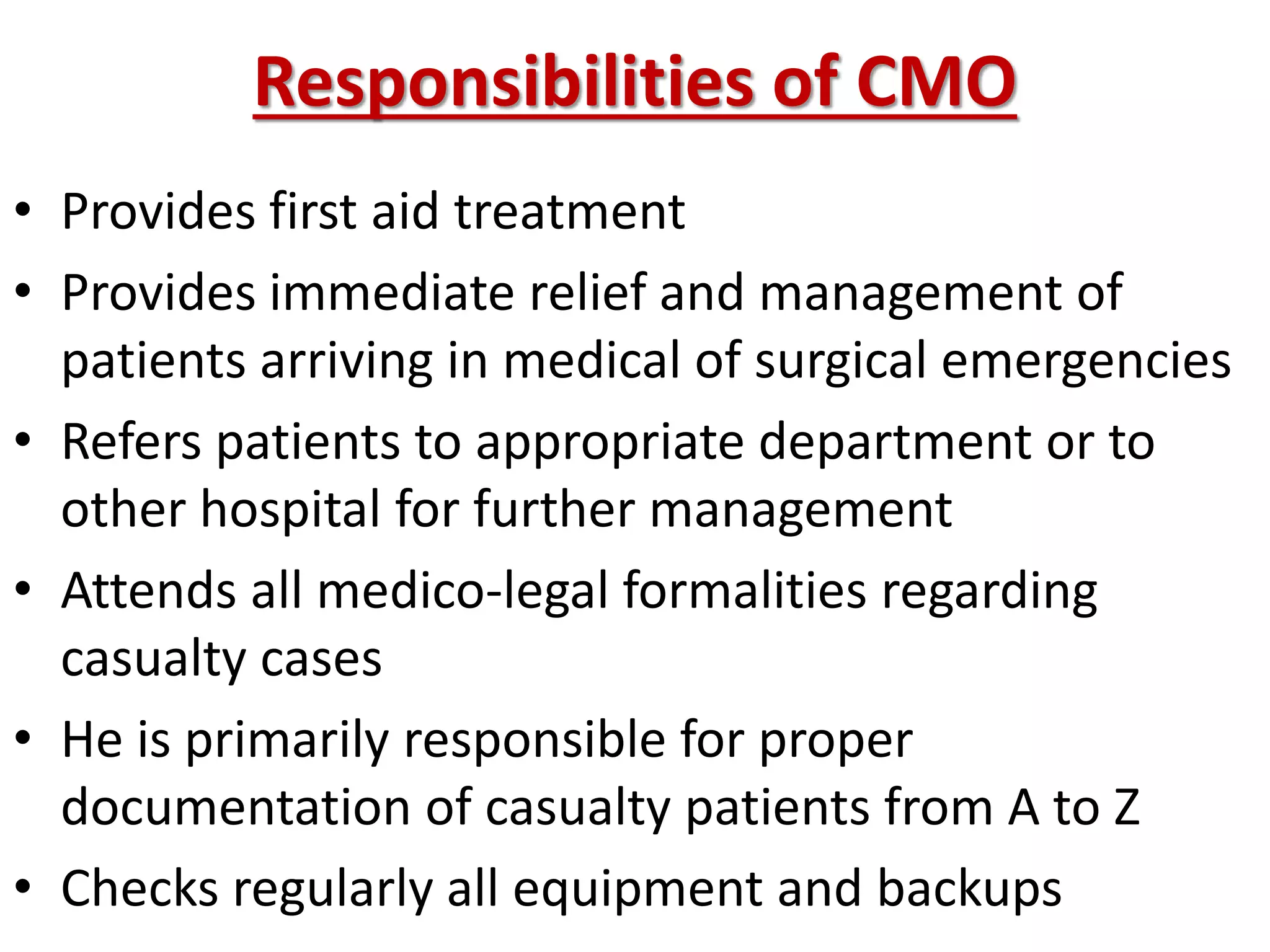 Casualty, emergency and trauma A to Z | PPTX