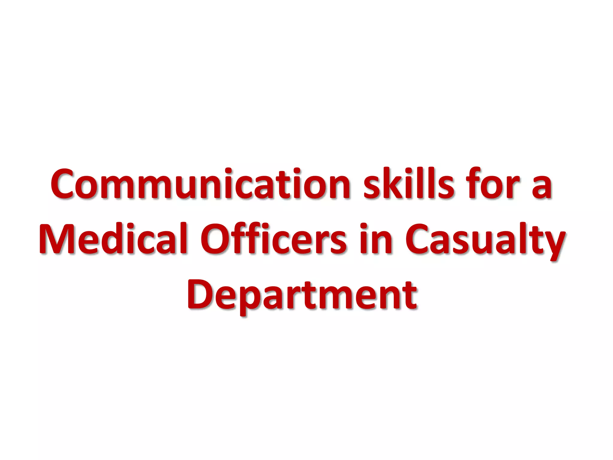 Casualty, emergency and trauma A to Z | PPTX