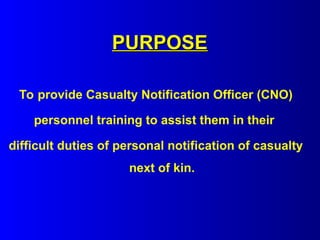 Casualty Notification Officer Training.ppt