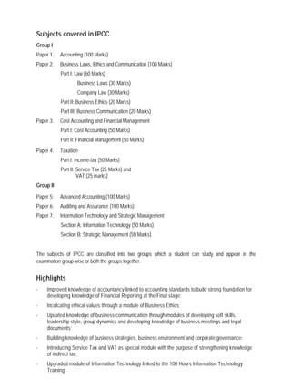 Ca subjects | PDF | Business Accounting & Finance | Business