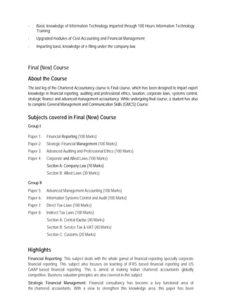 Ca subjects | PDF | Business Accounting & Finance | Business