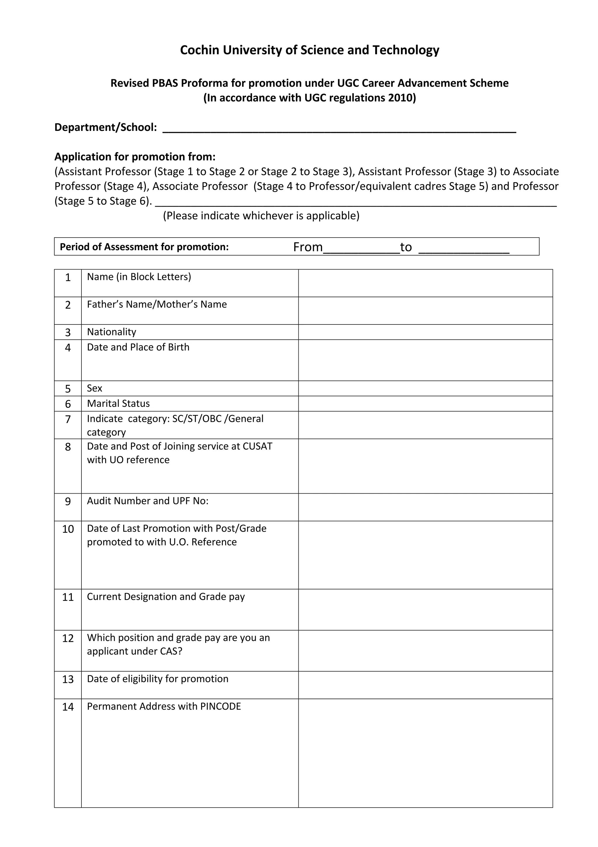 Career advancement UGC/AICTE teachers | DOC