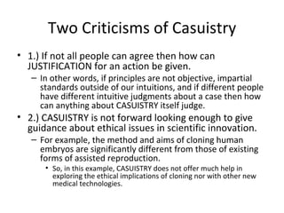PHI 204 - Ethical Issues in Health Care: Casuistry, Cultural Relativism ...