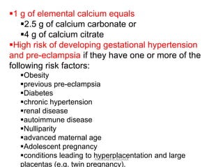 Calcium supplementation in pregnant women | PDF