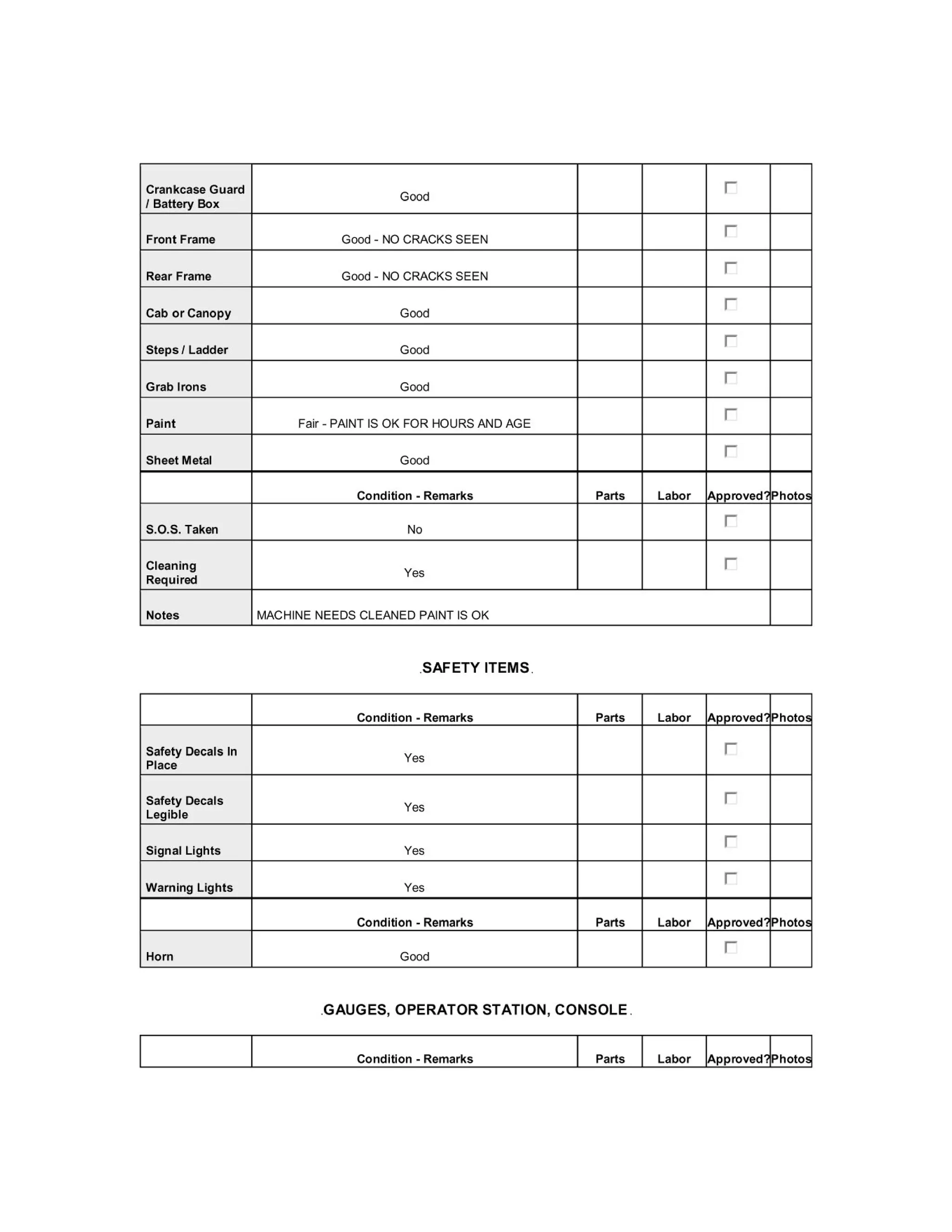 CAT 140H APM00348 MOTOR GRADER INSPECTION REPORT | PDF