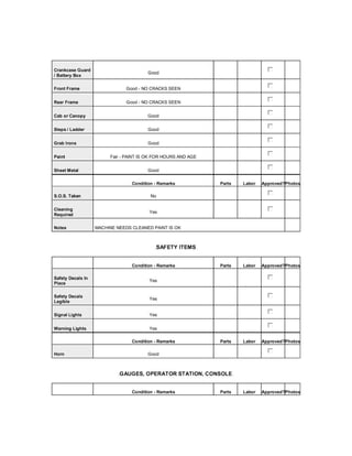 CAT 140H APM00348 MOTOR GRADER INSPECTION REPORT | PDF
