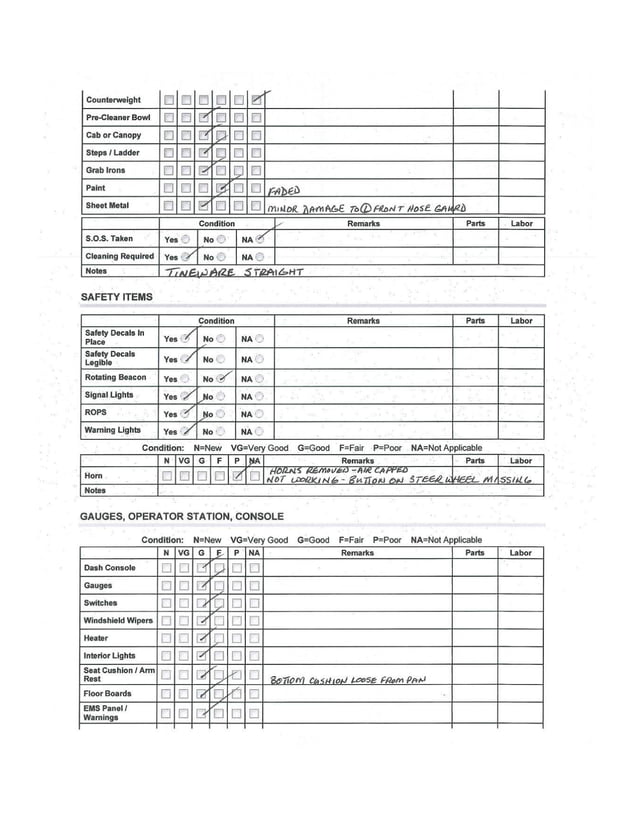 CAT 140H APM01277 MOTOR GRADER INSPECTION REPORT | PDF