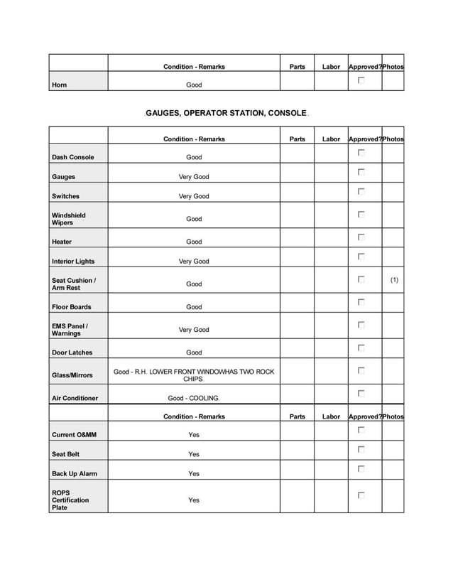 CAT 140HNA CCA03223 MOTOR GRADER INSPECTION REPORT | PDF