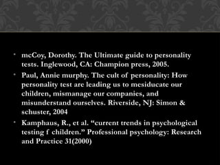 Children apperception test is a projective test | PPT