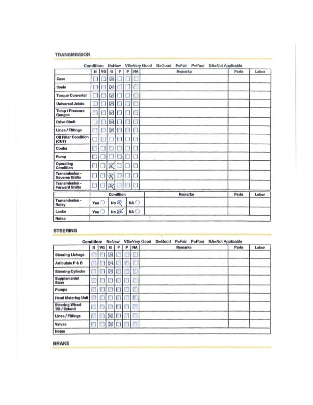 CAT 950 81J11954 WHEEL LOADER INSPECTION REPORT