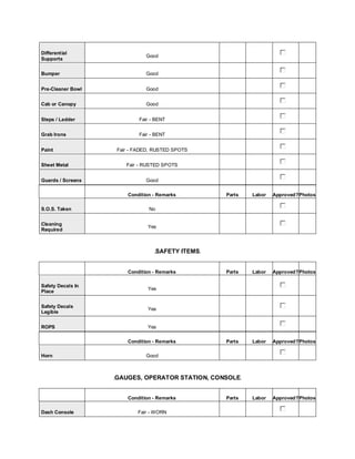 CAT 966 E 99Y06940 WHEEL LOADER INSPECTION REPORT | PDF