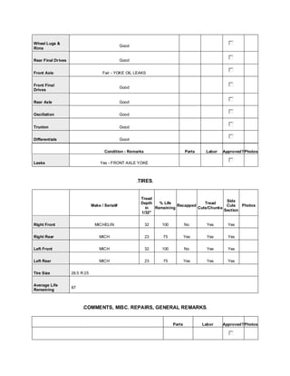 CAT 966 E 99Y06940 WHEEL LOADER INSPECTION REPORT | PDF