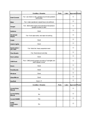 CAT 980F 8CJ01562 WHEEL LOADER INSPECTION REPORT | PDF