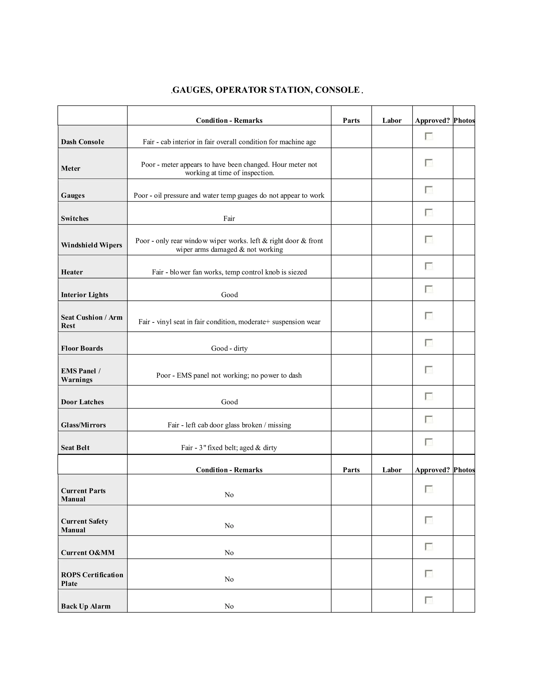 CAT D8L 53Y02304 CRAWLER DOZER INSPECTION REPORT | PDF
