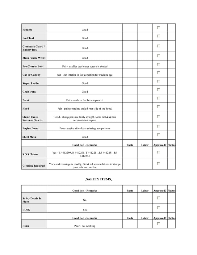 CAT D8L 53Y02304 CRAWLER DOZER INSPECTION REPORT | PDF
