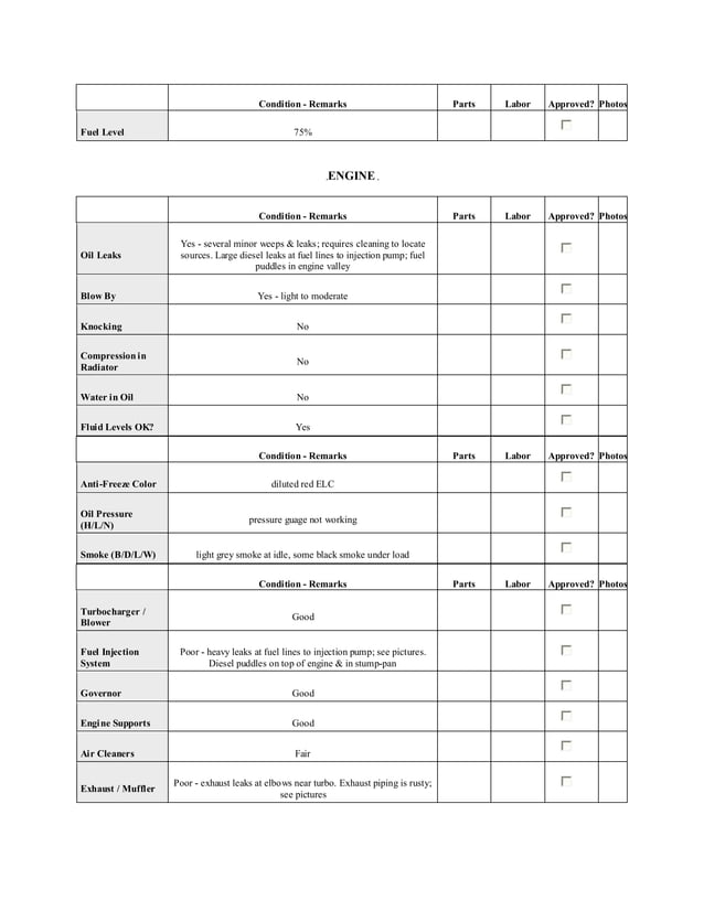 CAT D8L 53Y02304 CRAWLER DOZER INSPECTION REPORT | PDF