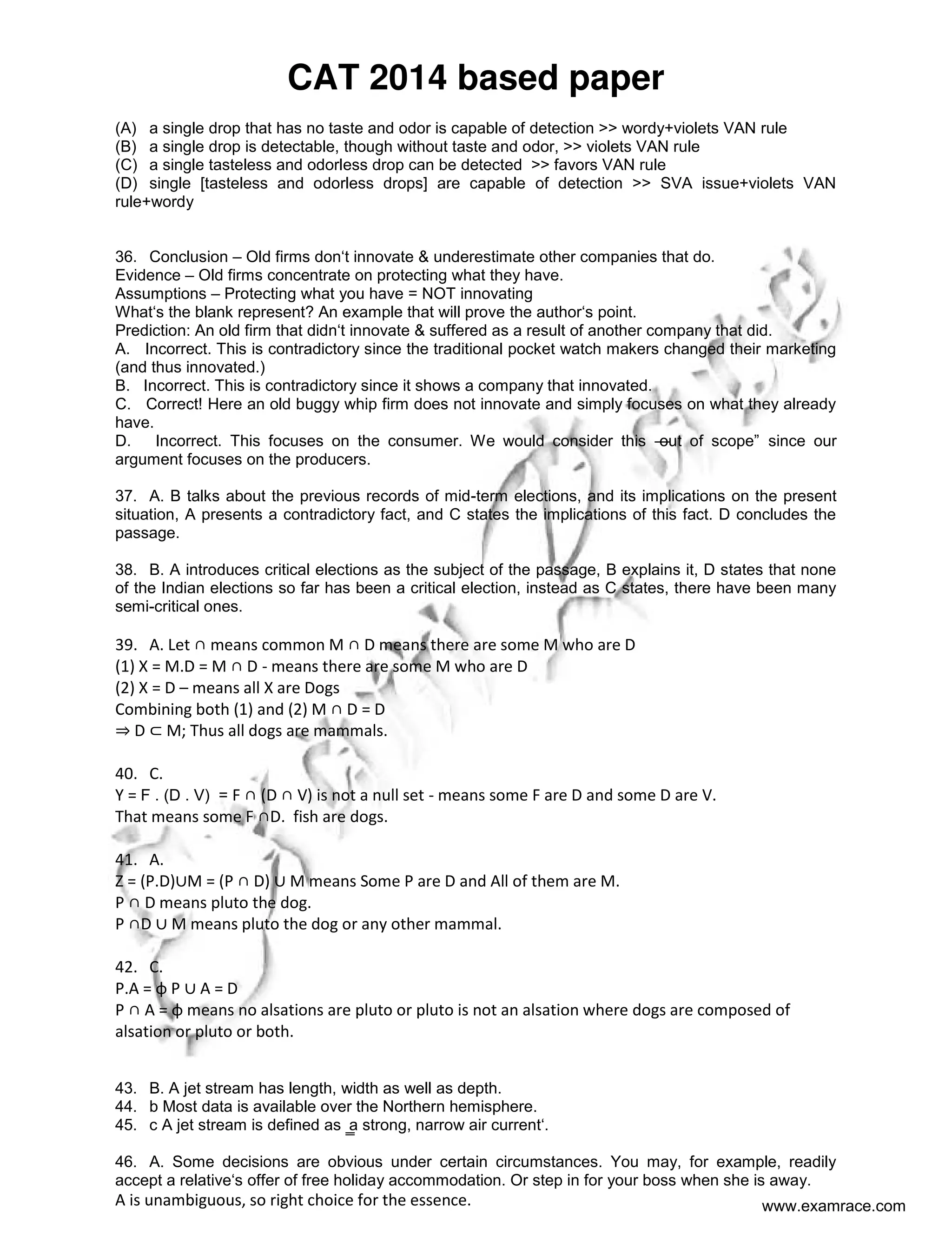 CAT 2014 Previous Year Question Paper with Answer Key | PDF