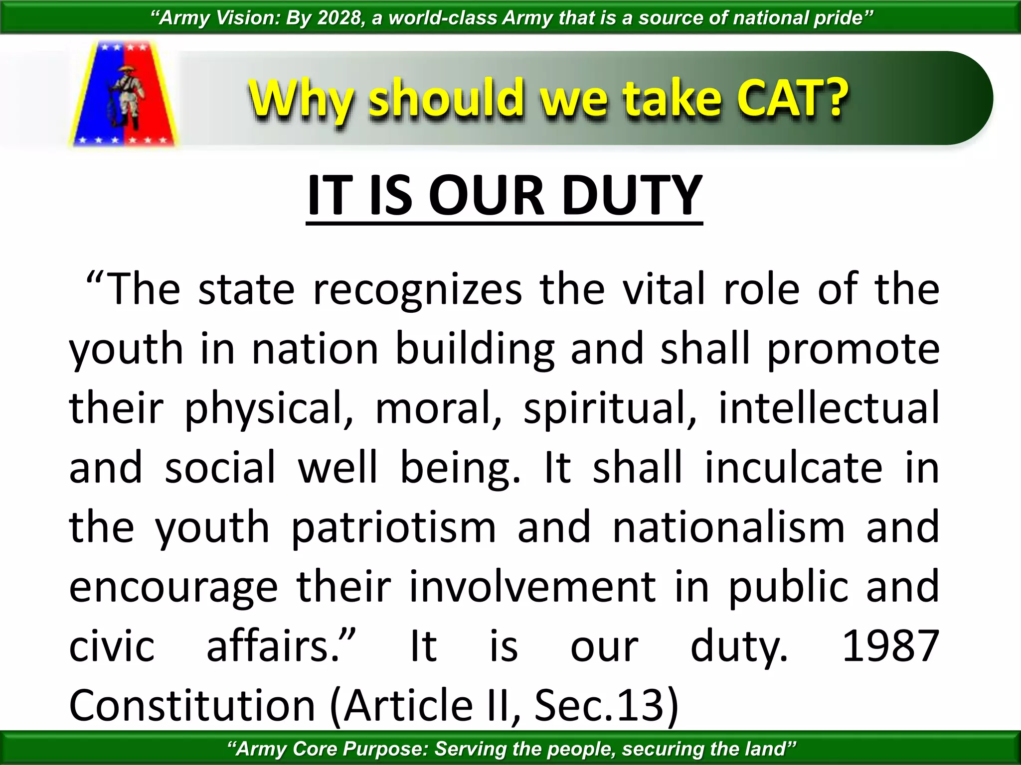 CITIZEN ADVANCEMENT TRAINING | PPTX