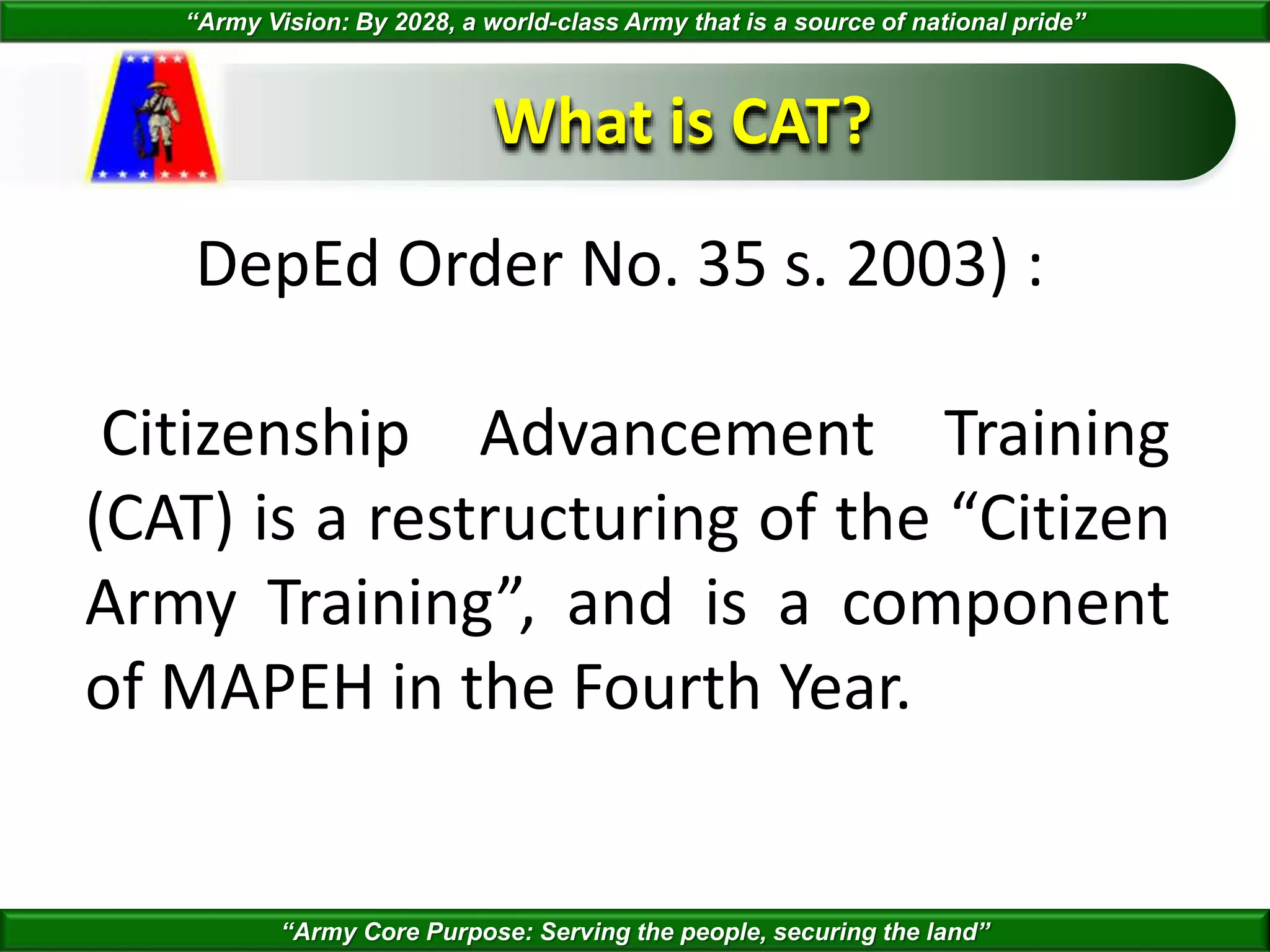CITIZEN ADVANCEMENT TRAINING | PPTX