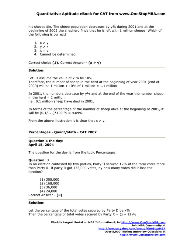 Cat quantitative-reasoning math- | PDF | Standardized Testing ...